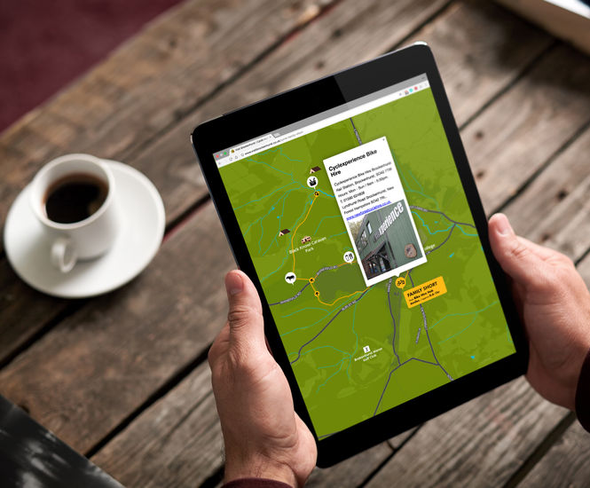 Cycle route markers and digital mapping | fwdesign