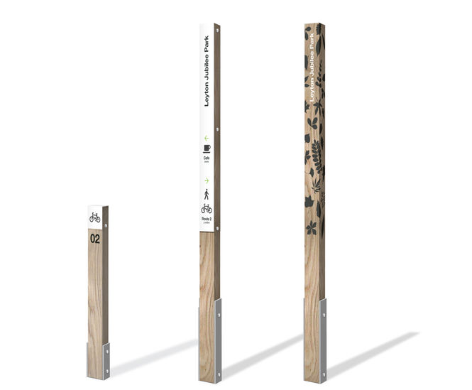 Timber route and destination markers - tim | fwdesign