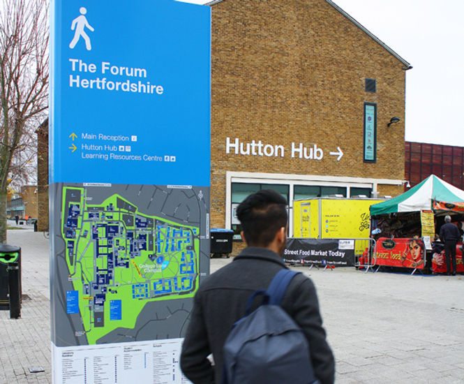 Kara wayfinding signage for University campus | fwdesign