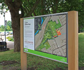 Tim interpretive signage for Leyton Jubilee Park | fwdesign | ESI ...
