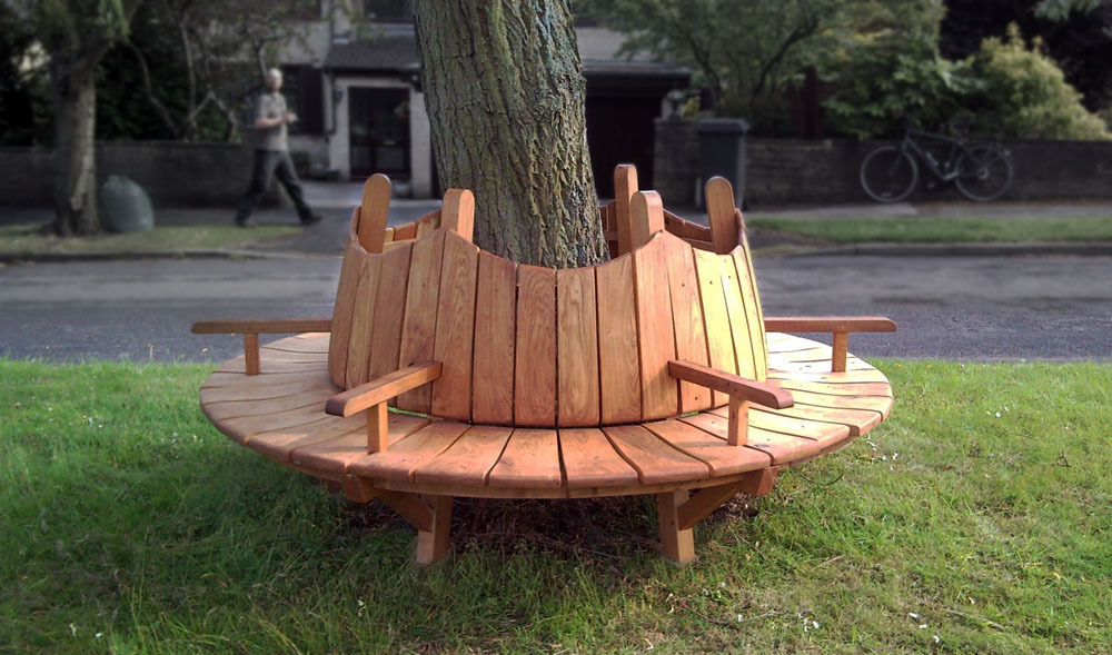 Bespoke timber tree seats | Images