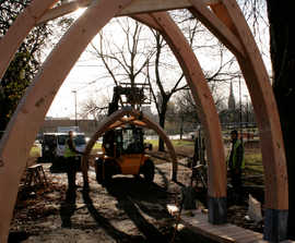 Gothic timber arches - Swanswell Park | Handspring Design | ESI ...
