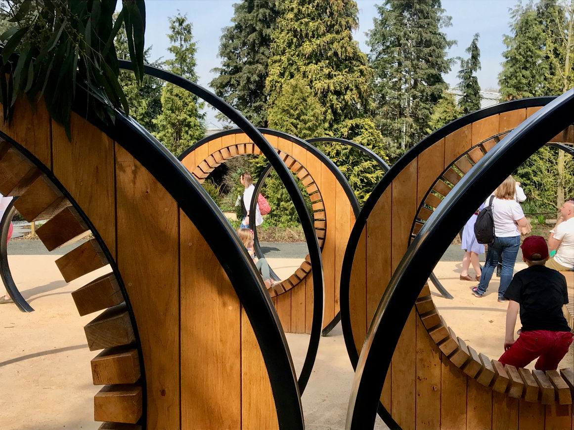 Sculptural hoop structures for Children's Garden, Kew | Handspring ...