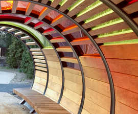 Sculptural hoop structures for Children's Garden, Kew | Handspring ...