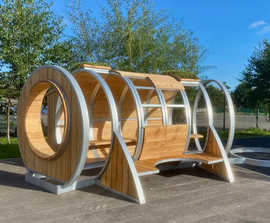 Hoop shelter with green roof for secondary school | Handspring Design ...