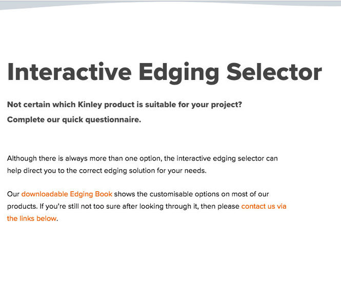 Kinley launches new landscape edging selector tool | Kinley