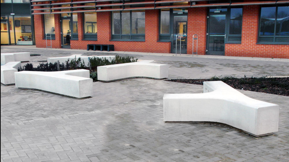 Pewsham Solid Pre-Cast Concrete Tri Bench - PBN413 | Langley Design ...