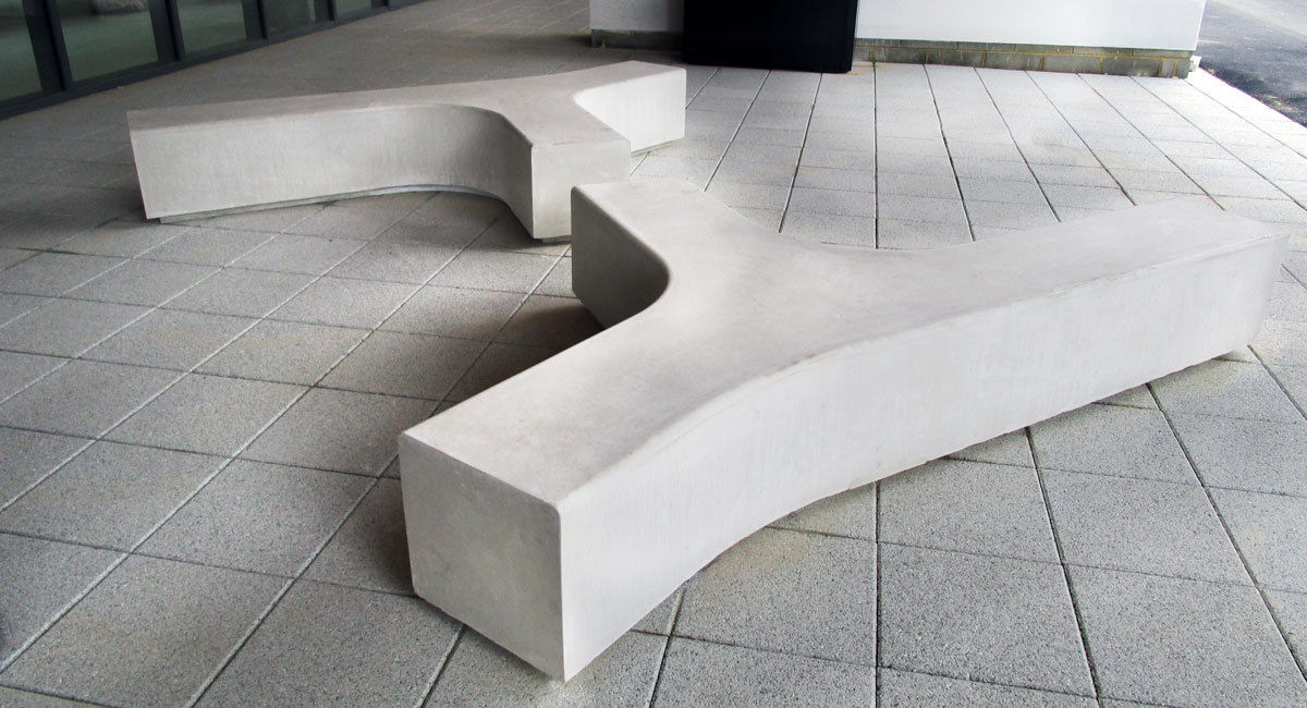 Pewsham Solid Pre-Cast Concrete Tri Bench - PBN413 | Langley Design ...