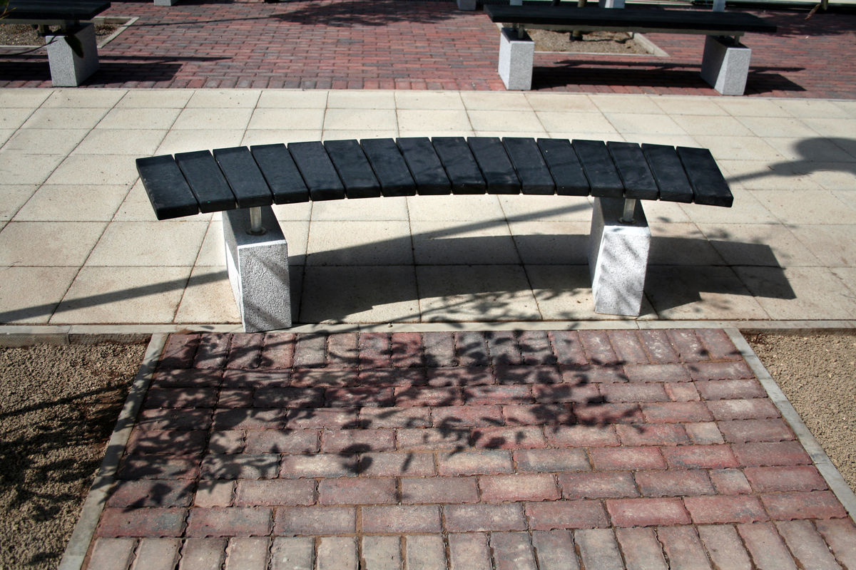 Images for Sheldon Curved Plinth Mounted Bench - SBN305