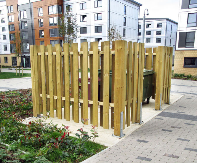 Sheldon timber bin store unit - SBS300 | Langley Design Street Furniture