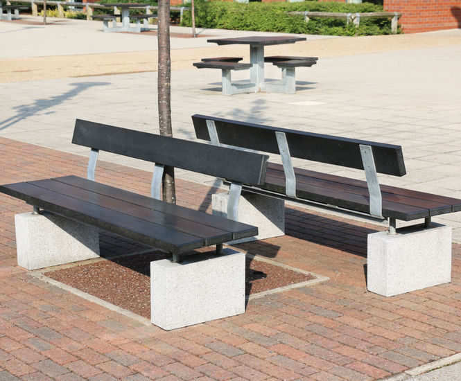Sheldon Recycled Plastic Seat - SST303 | Langley Design Street Furniture