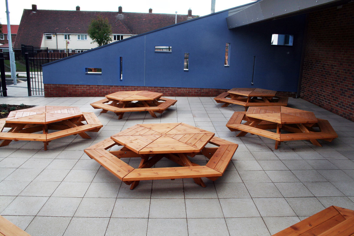 Images for Sheldon All Timber Hexagonal Picnic Table - SPT303