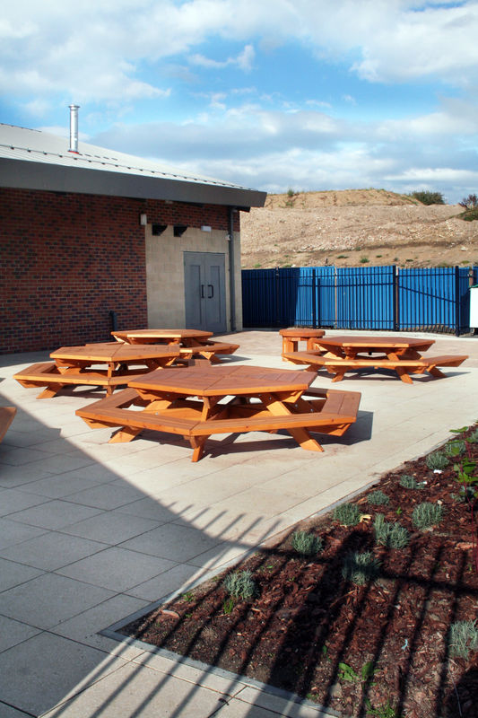 Sheldon All Timber Hexagonal Picnic Table - SPT303 | Images