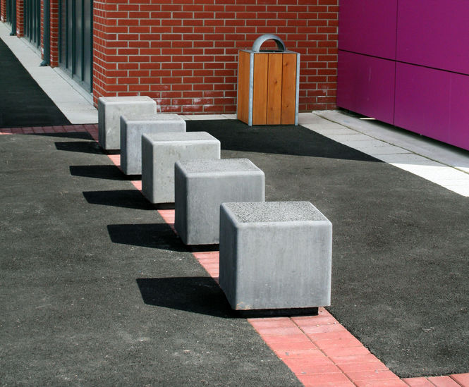 solid concrete bench