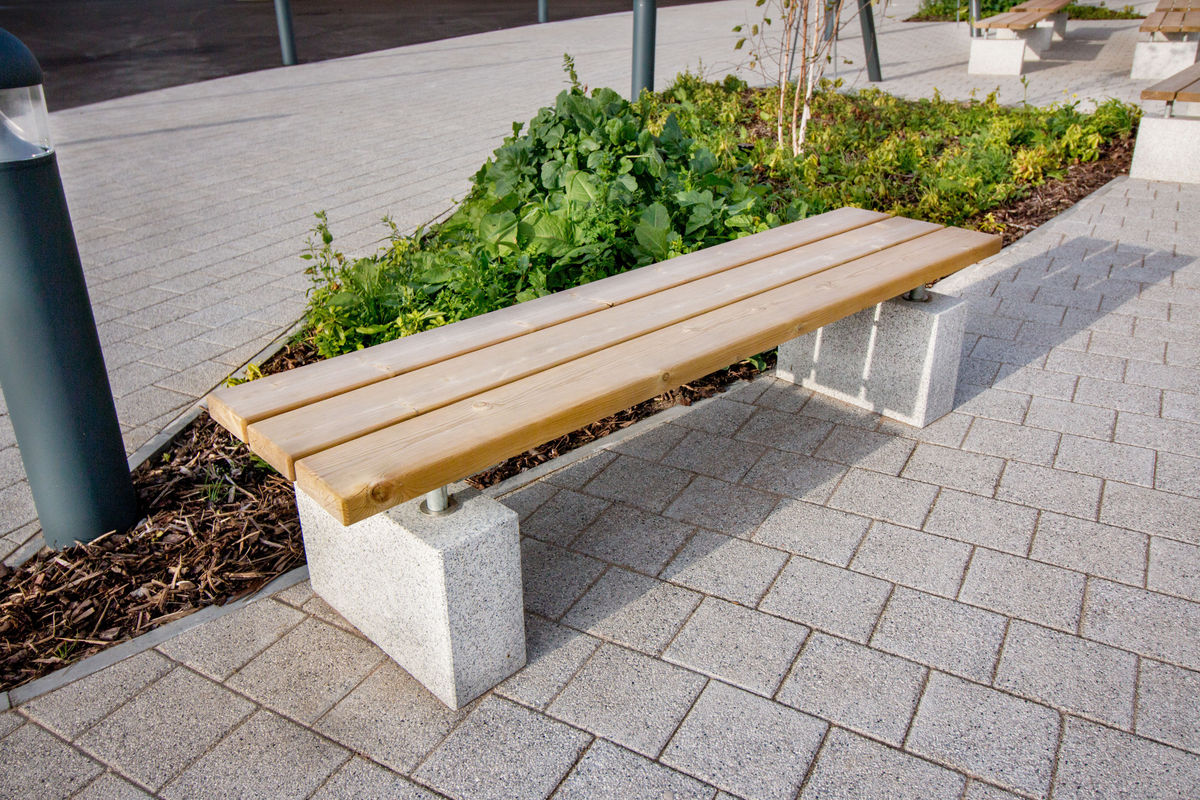 Sheldon Plinth Mounted Bench - SBN304 | Langley Design Street Furniture ...