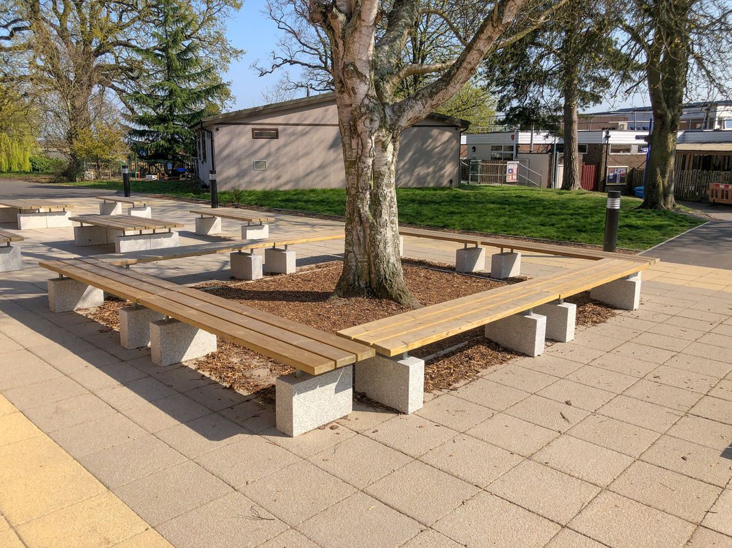 Images for Sheldon Plinth Mounted Bench - SBN304