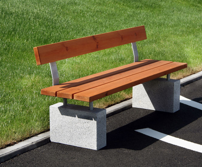 Sheldon Plinth Mounted Timber Seat - SST302 | Langley Design Street ...