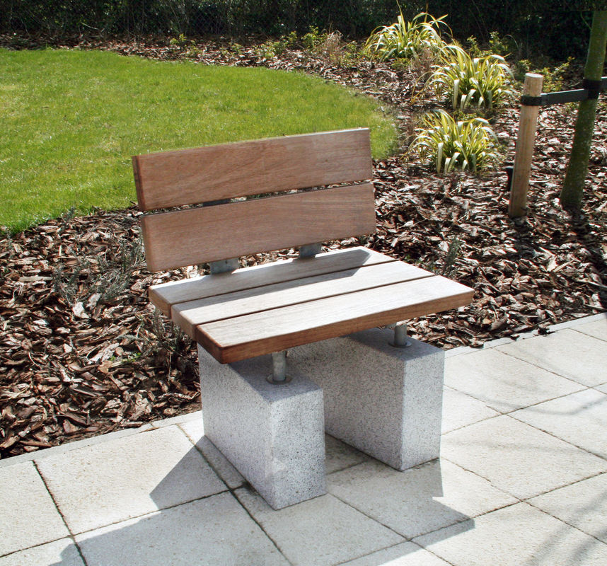 Sheldon Plinth Mounted Timber Seat - SST302 | Images