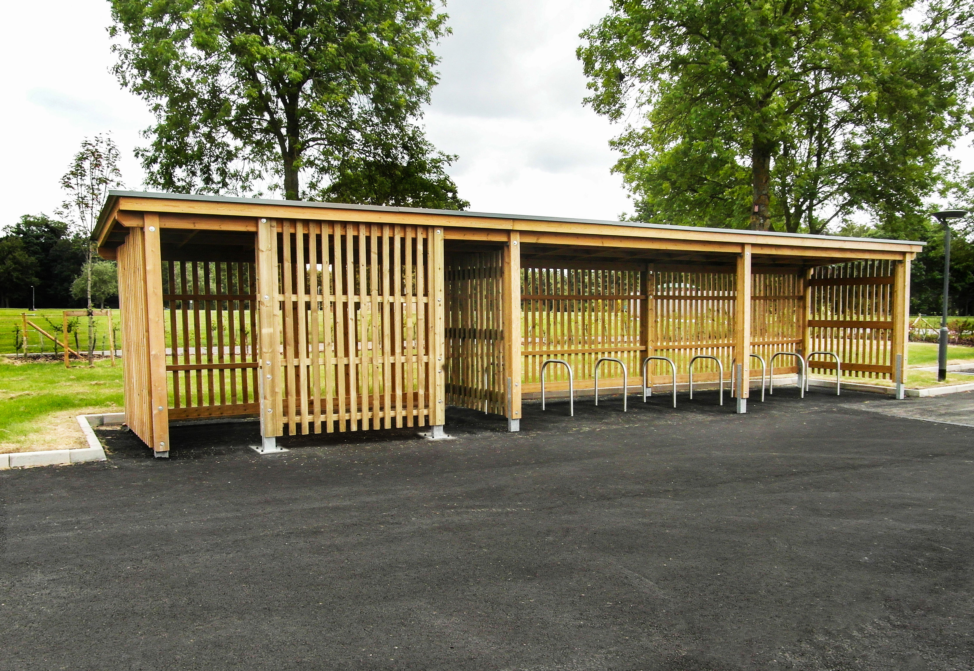 Sheldon Semi Enclosed Timber Cycle Shelter - SCS310 | Langley Design ...