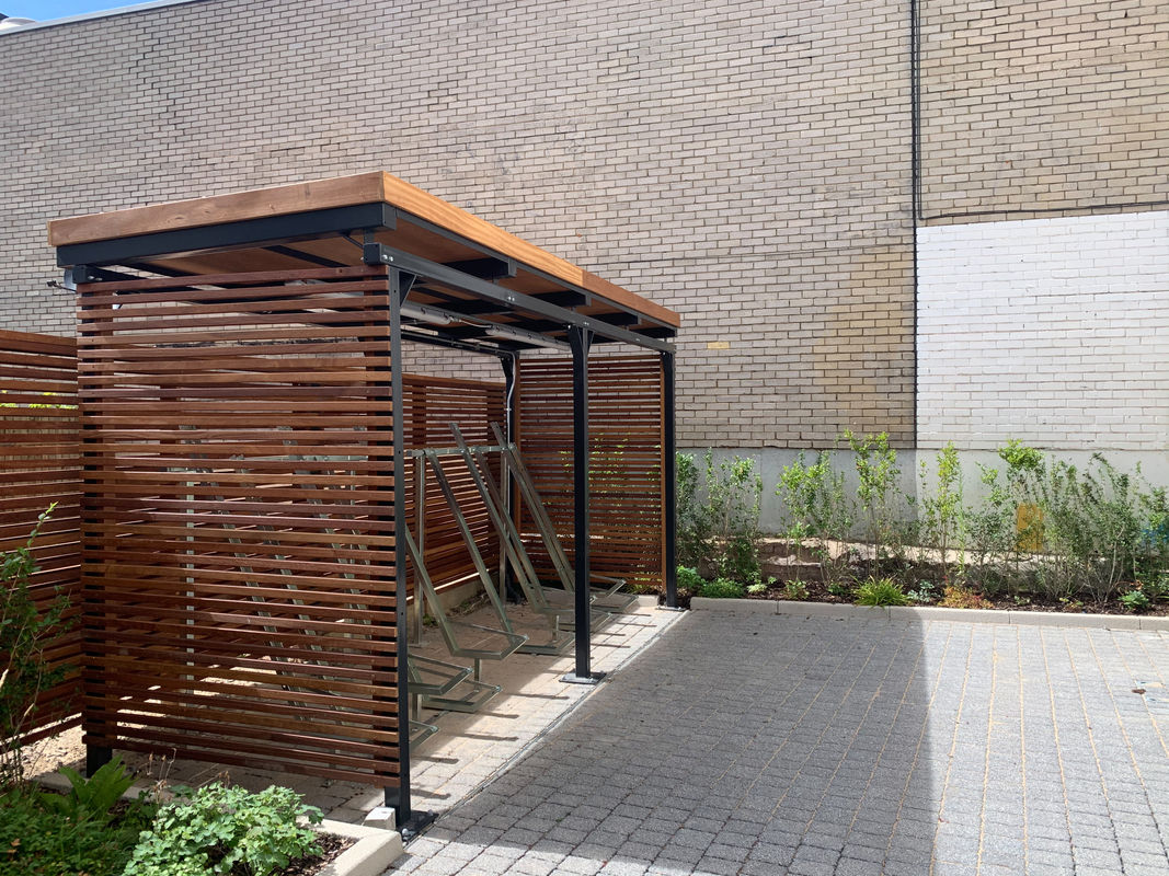 Bespoke cycle and bin store facility with sedum roofs | Images