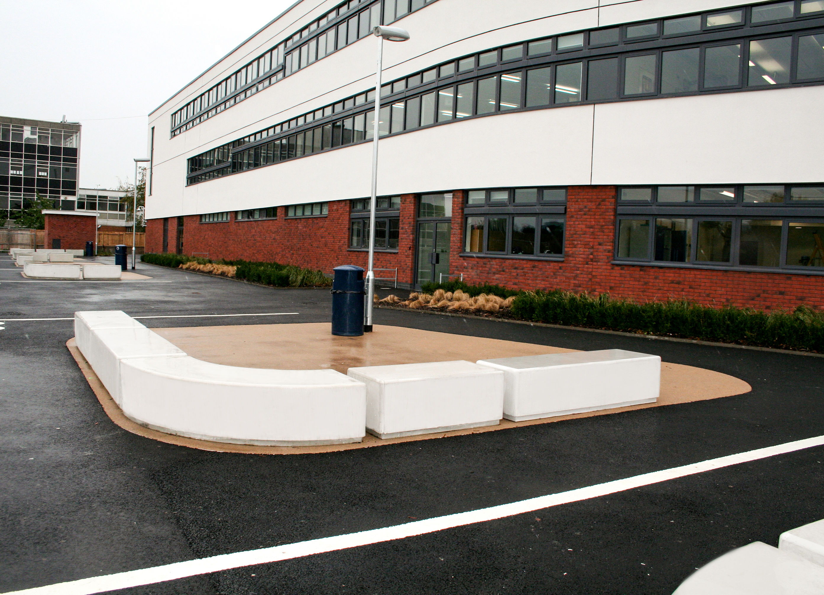 Pewsham Solid Pre-Cast Concrete Curved Bench - PBN412 | Langley Design ...