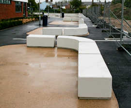 Pewsham Solid Pre-Cast Concrete Curved Bench - PBN412 | Langley Design ...