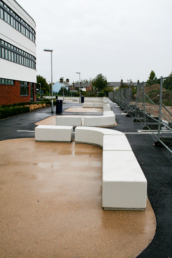 Pewsham Solid Pre-Cast Concrete Curved Bench - PBN412 | Langley Design ...