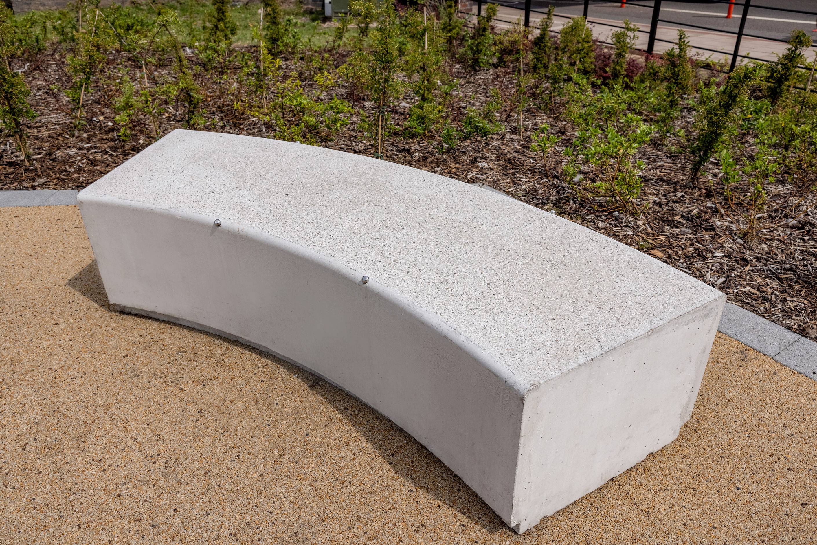 Pewsham Solid Pre-Cast Concrete Curved Bench - PBN412 | Langley Design ...