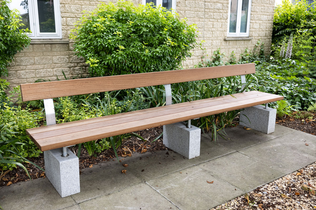 Sheldon Plinth Mounted Timber Seat - SST302 | Images