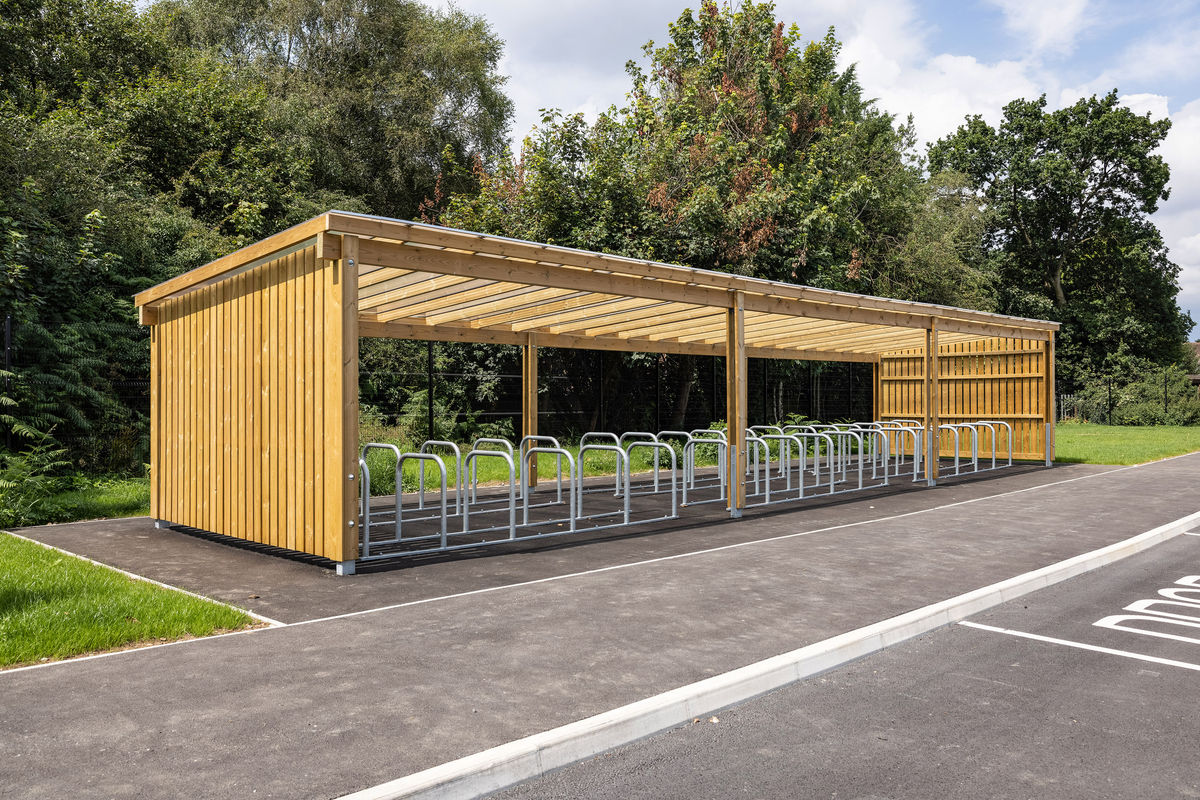 Sheldon Semi Enclosed Timber Cycle Shelter - SCS310 | Images