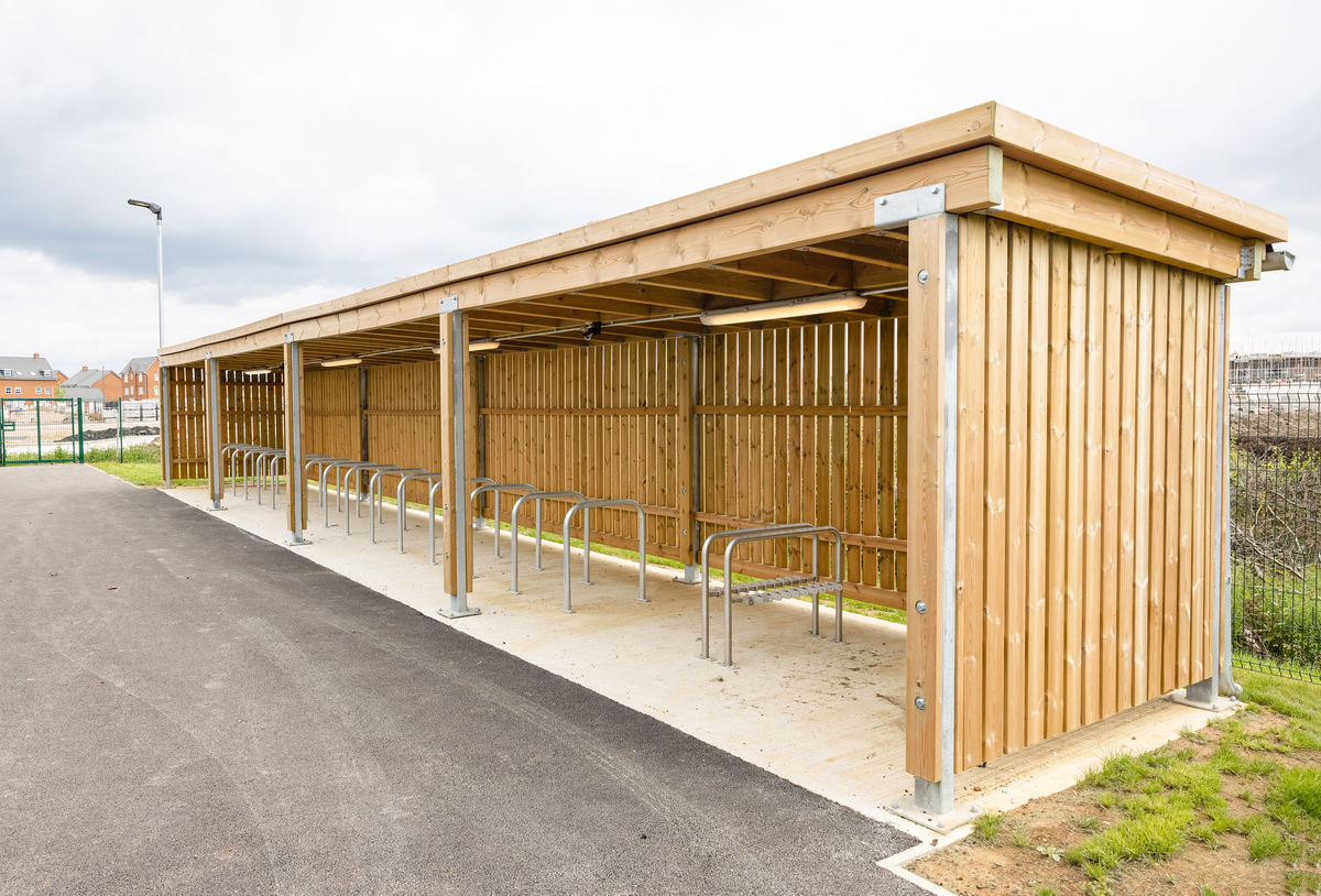Sheldon Semi Enclosed Timber Cycle Shelter - SCS310 | Langley Design ...
