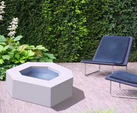 Avante-Garde - Polybar geometric planters with bench seating ...
