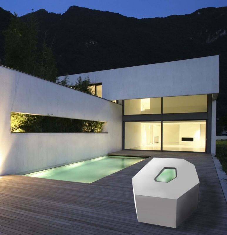 Images for Avante-Garde - Polybar geometric planters with bench seating