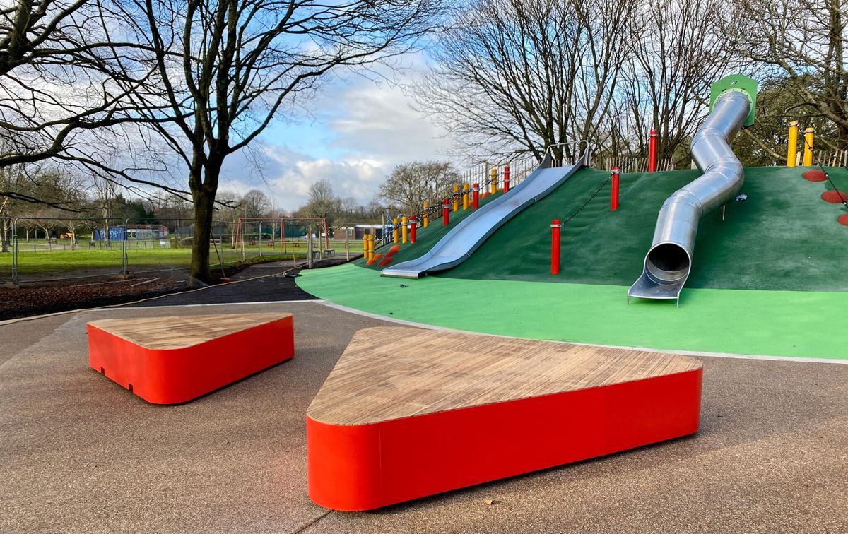 Bespoke, contemporary seating platforms for play park revamp ...