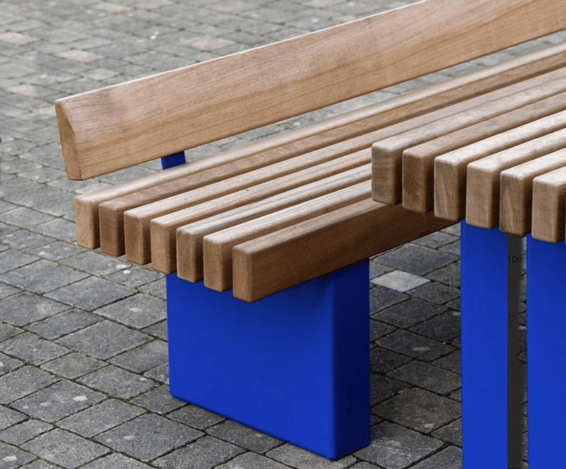 Litchard – heavy duty steel-framed bench, timber slats | Broxap | ESI ...