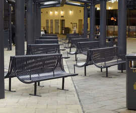 Weyburn – steel bench | Broxap | ESI External Works