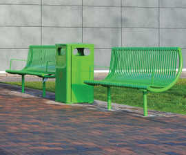Weyburn – steel bench | Broxap | ESI External Works