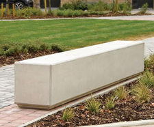 Lithos Standard – smooth monolithic concrete bench | Broxap