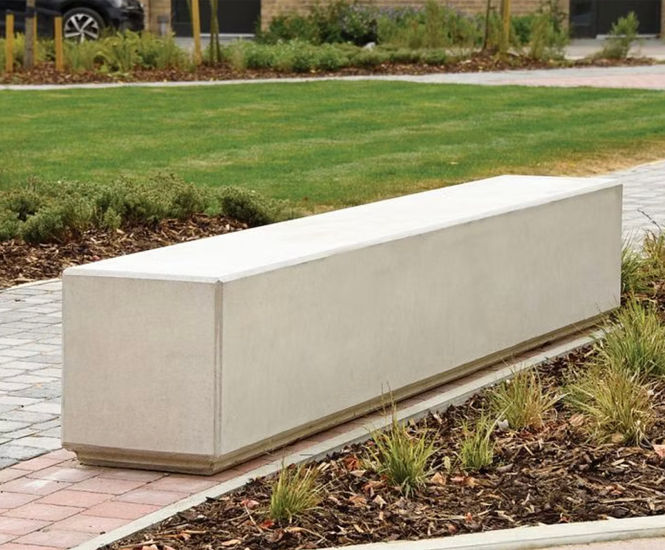 Lithos Standard – smooth monolithic concrete bench | Broxap