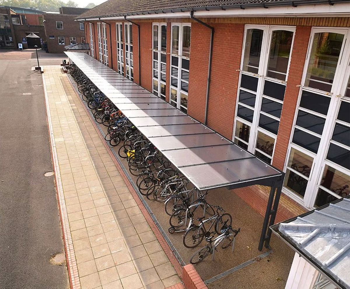 Coventry Cantilever – cycle shelter for 10/12 bikes | Broxap | ESI ...