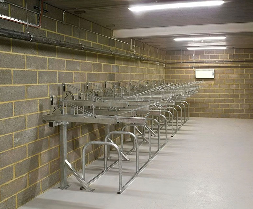 Easi Riser – space-saving two-tier cycle storage system | Images