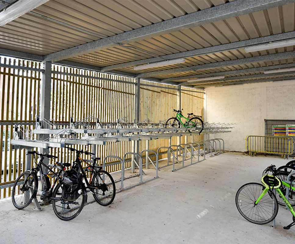 Easi Riser – space-saving two-tier cycle storage system | Images
