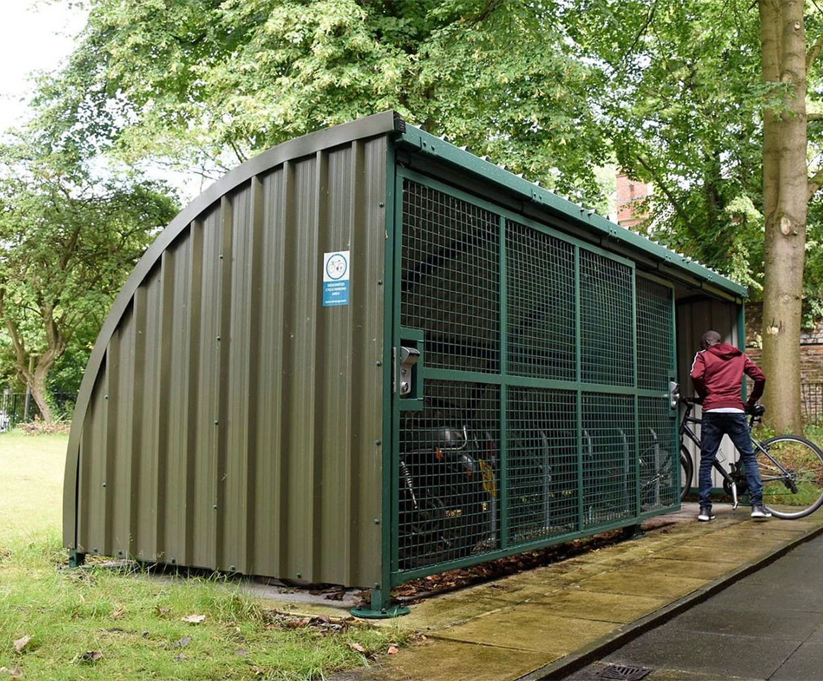 Wardale – modular steel cycle shelter | Broxap | ESI External Works
