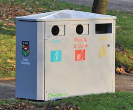 Derby Triple – 3 bay outdoor recycling bin | Broxap | ESI External Works