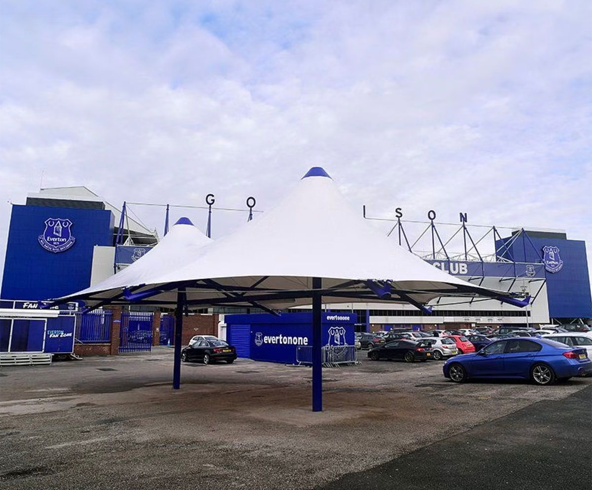 Double Conic – twin tensile canopy for big outdoor areas | Broxap | ESI ...