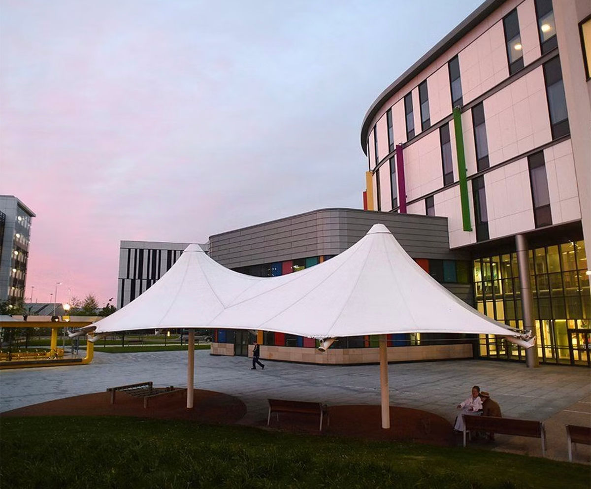 Double Conic – twin tensile canopy for big outdoor areas | Broxap | ESI ...