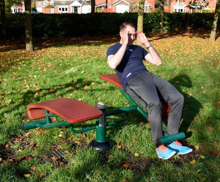 Double Sit Bench – outdoor sit up bench | Broxap | ESI External Works