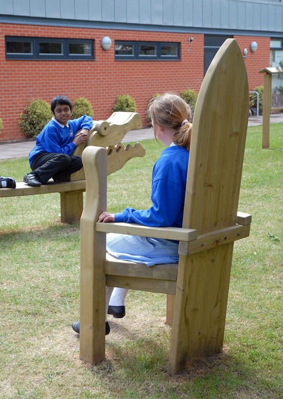 Images for Storyteller's Chair – wooden carved chair for playgrounds