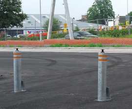 Manually-operated telescopic security posts | Broxap | ESI External Works