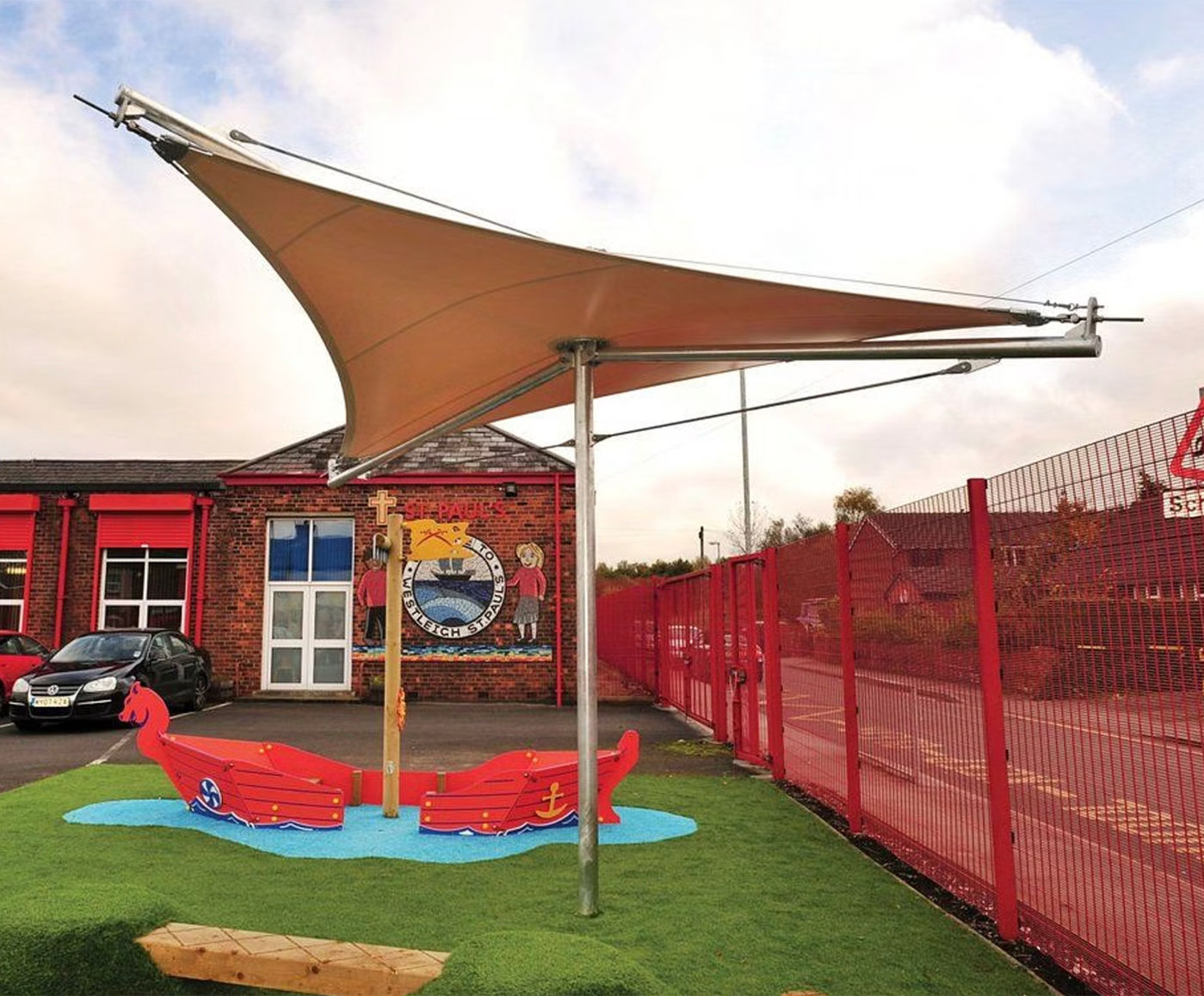 Kite – tensile structure for outdoor spaces | Broxap | ESI External Works